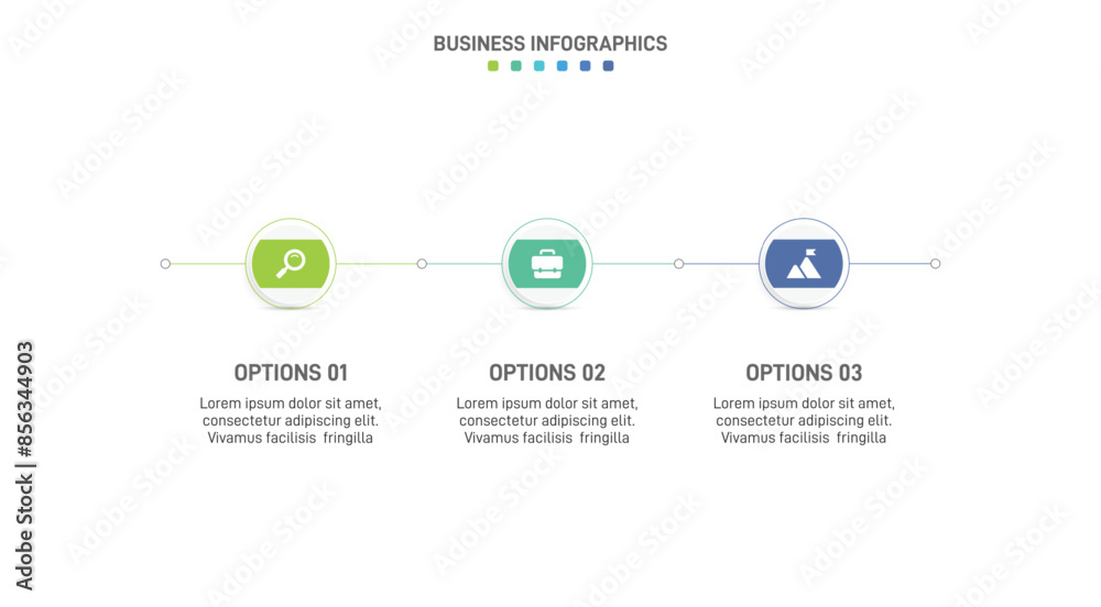 Horizontal progress bar featuring 3 arrow-shaped elements, symbolizing ...