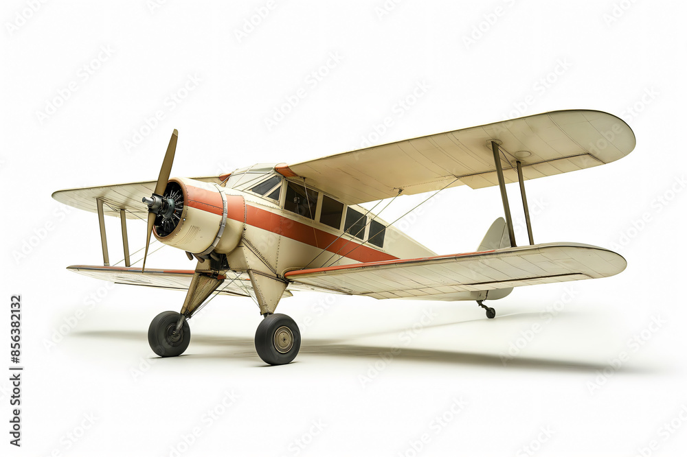 High-quality image of a detailed vintage airplane model with classic ...