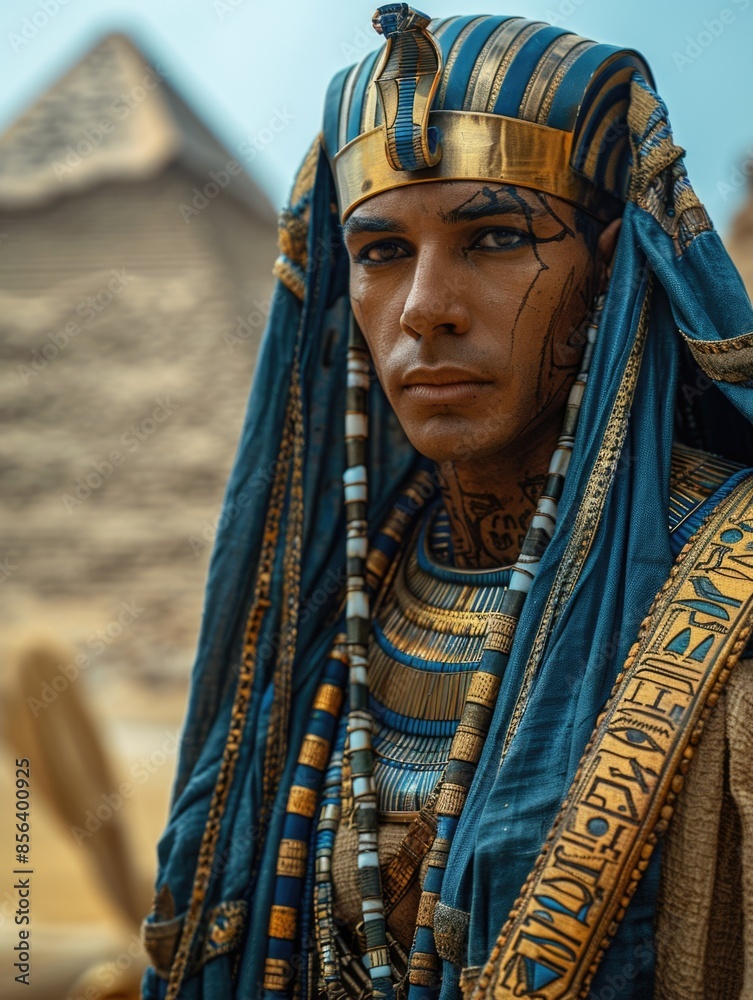 Regal legacy: egyptian pharaoh portrait, majestic essence of ancient ...