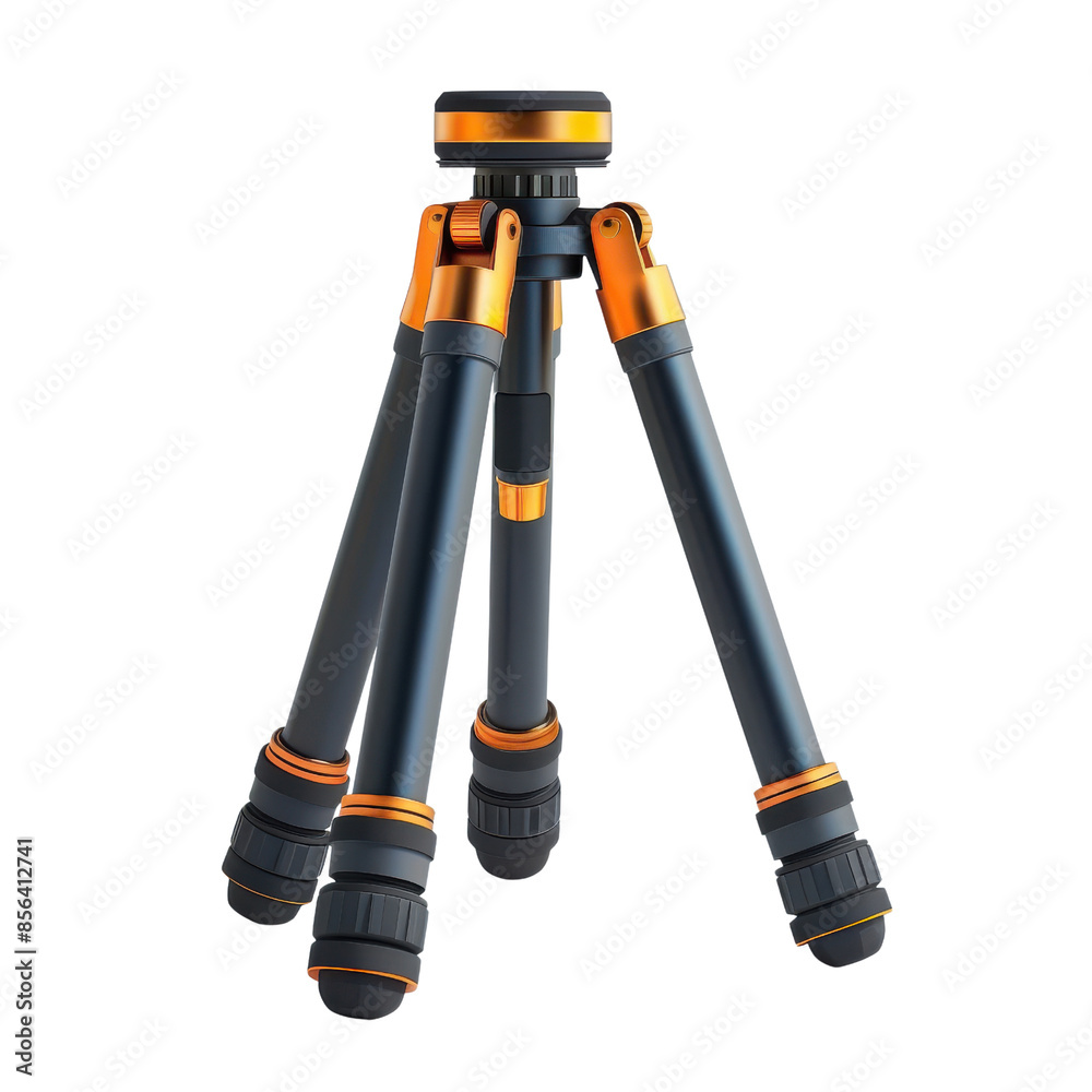 High-quality orange and black tripod isolated on white background ...