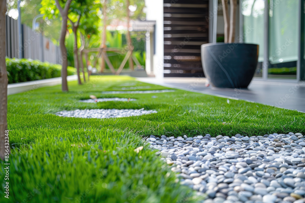 Artificial grass, synthetic grass, perfect grass landscaping with ...