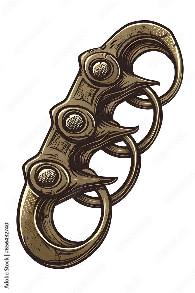 Bold and Robust Knuckle Duster Clipart: A Detailed Illustration of a ...