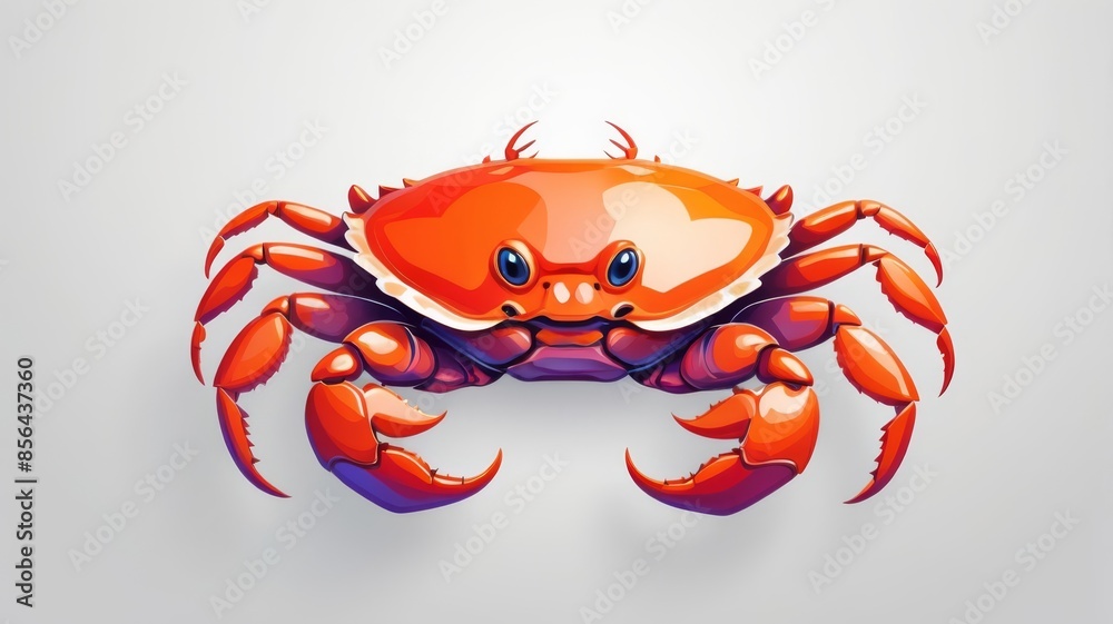 an illustration of Cancer the crab star sign, featuring a detailed crab ...