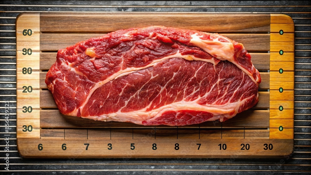 ภาพประกอบสต็อก Visual steak temperature chart for rare to well done ...