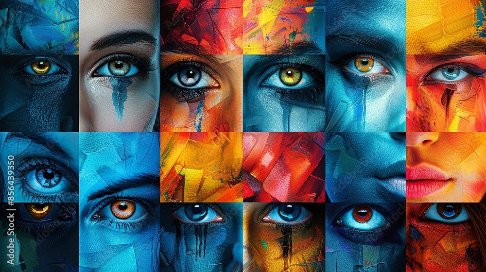 A collage of faces showing various emotions â€“ anger, sadness, fear ...