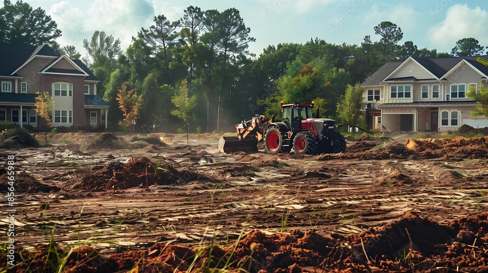Landscaping company was using tractor skid steers to clear land of ...