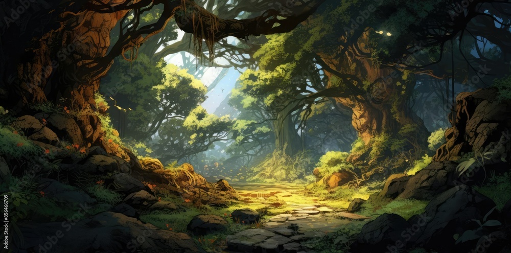 trees background for the video game wallpapers and images ilustración ...