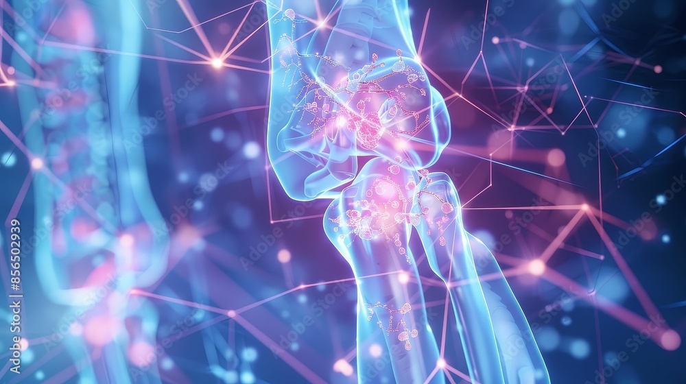 Animated diagram of how collagen supports joint movement, clean and ...