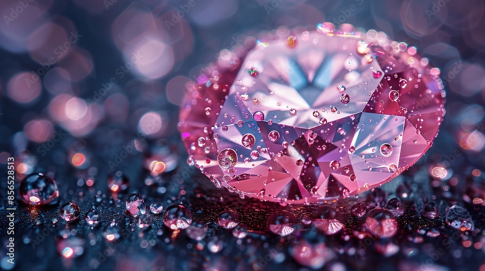 Extreme Micro Photography, Ultimate Details, Pink Diamond, Radiating ...