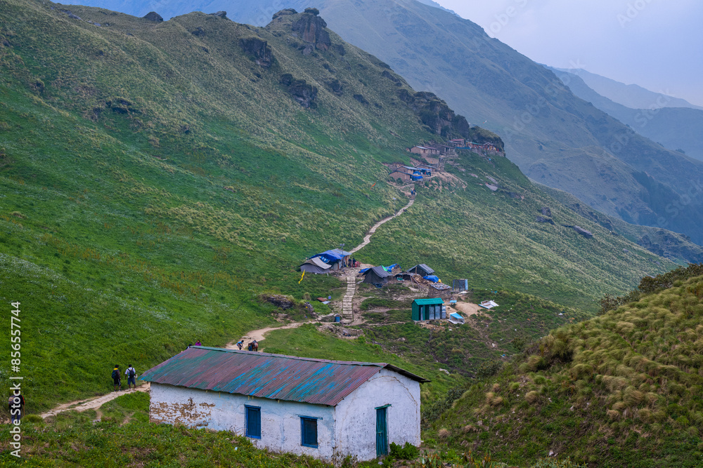 trekking route to Rudranath temple in Uttarakhand Stock Photo | Adobe Stock