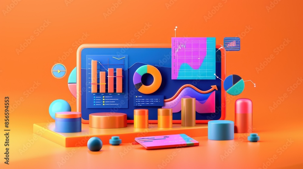 Design a homepage backdrop featuring 3D visualizations that complement and highlight embedded ...