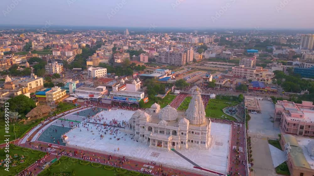 Prem Mandir Aerial View, Founded by Jagadguru Shri Kripalu Ji Maharaj ...