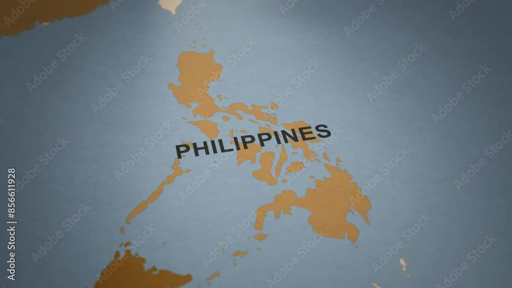 Old Paper Map of Philippines Stock Video | Adobe Stock