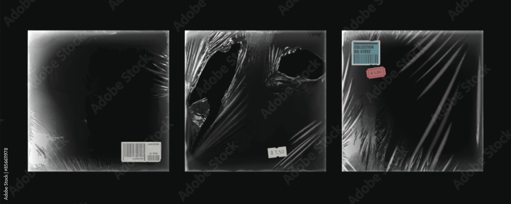 Vintage cd album plastic vinyl cover with paper sticker and price tag ...