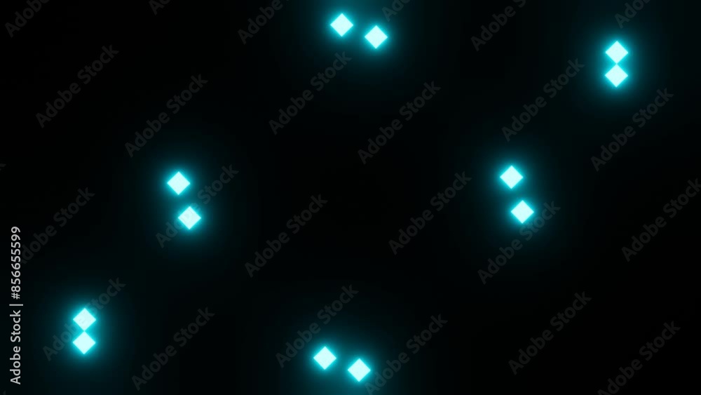 Mesmerizing animation with gold and blue lights dancing on a black ...