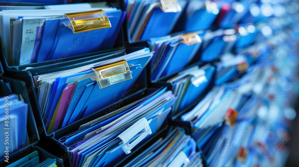 Automated document classification saves time and reduces errors. Stock ...