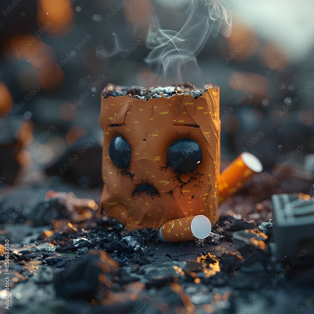 Cigarette Butts in Natural Settings, Discarded cigarette butts in ...