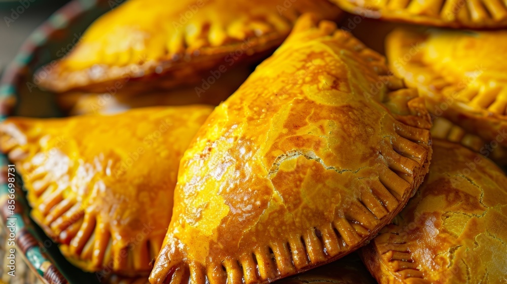 These traditional Jamaican patties filled with savory beef and wrapped ...