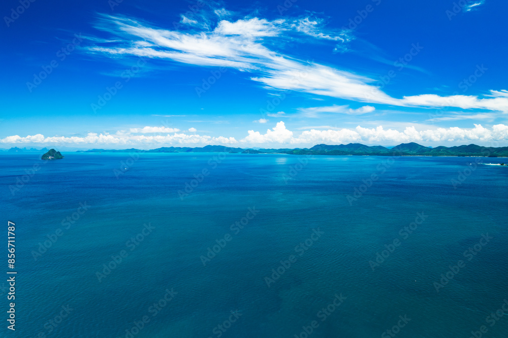 Sea surface aerial view frome drone camera,Sea ocean waves in summer ...