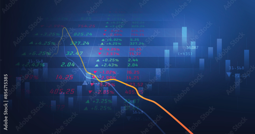Stock market investment trading. Graph chart of stock market graphic ...