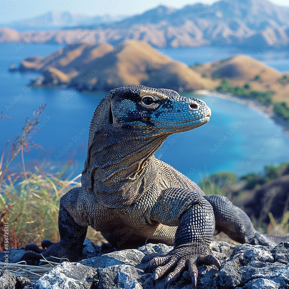 Generative AI, Explore Komodo Island: Home to the Majestic 3-Meter ...