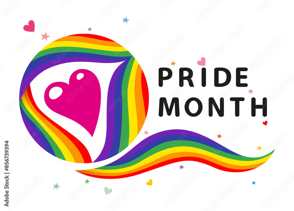 Heart with waving LGBT flag. Gay. Lesbian, LGBTQ. Support LGBTQ concept ...