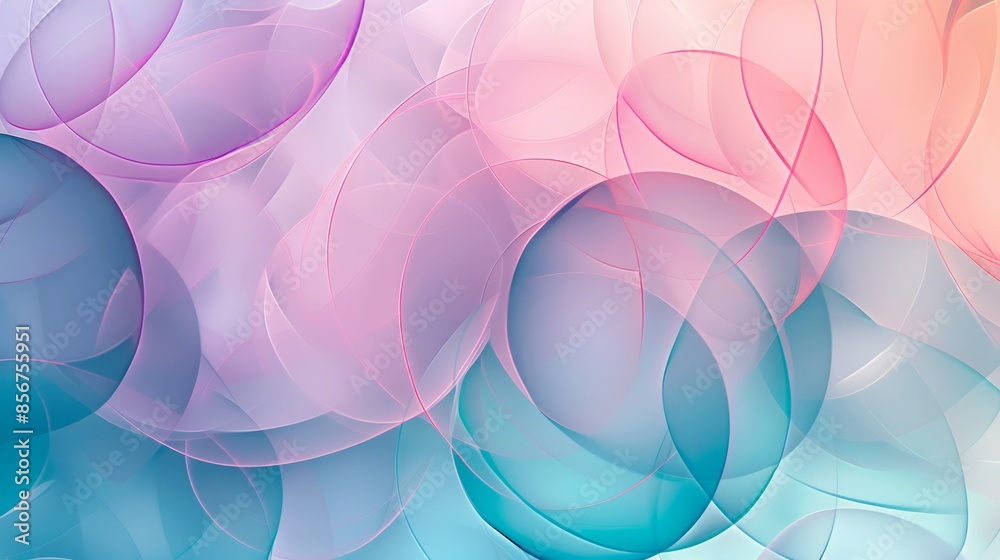Gradient circle overlay, with a white background, features several ...