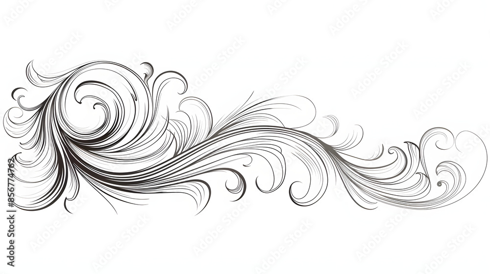 swoosh hand drawn underline. swash and swish curly stroke. squiggle ...