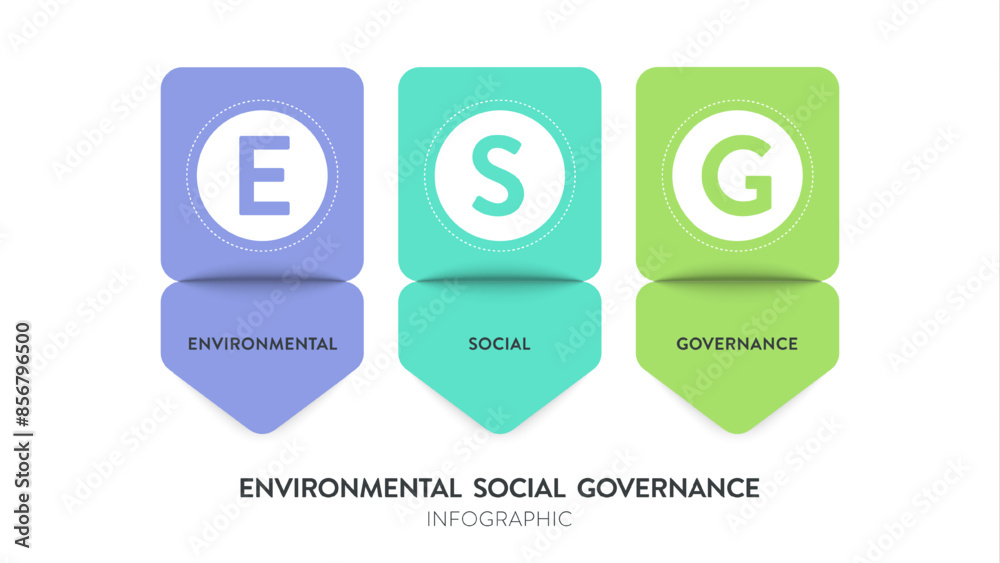 ESG environmental, social, and governance strategy infographic ...
