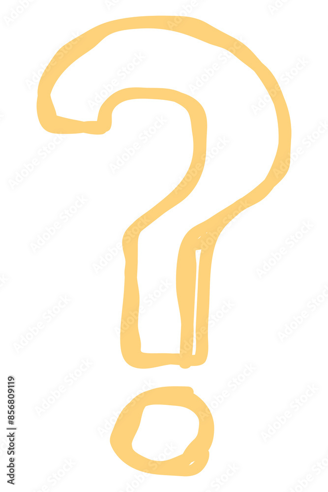 Yellow question mark transparent png sign Stock Illustration | Adobe Stock