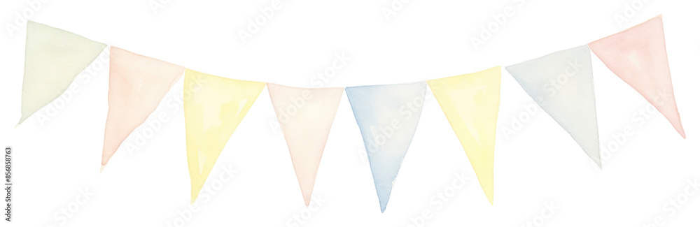 PNG Party flags lines as divider line watercolour illustration white ...