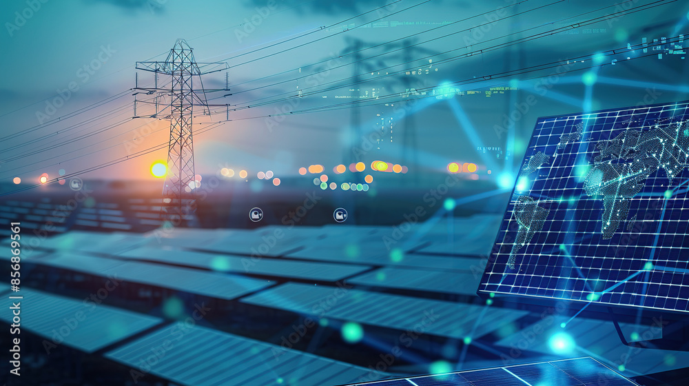 The digital computer display showed a grid of blue digital lines and ...