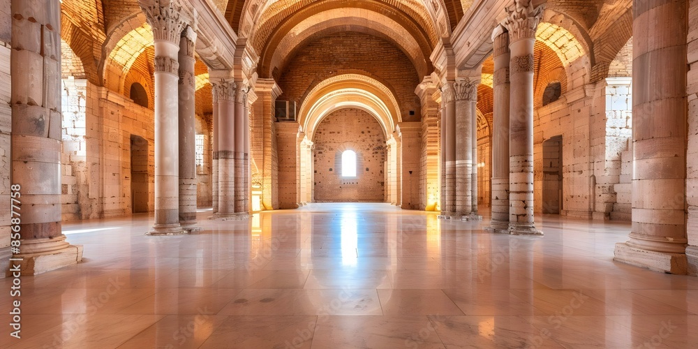 Ancient Roman temple interior during Jesus time in Roman Empire ...