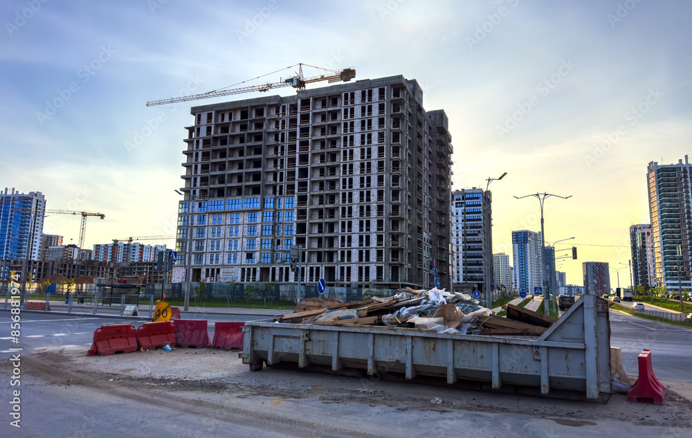 Dumpster for Demolition Removal. Container for construction waste and ...