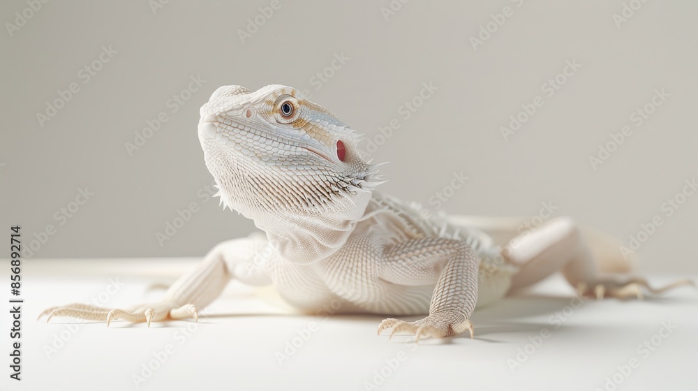 Bearded dragon, which is a type of lizard known for its spiky frill and ...