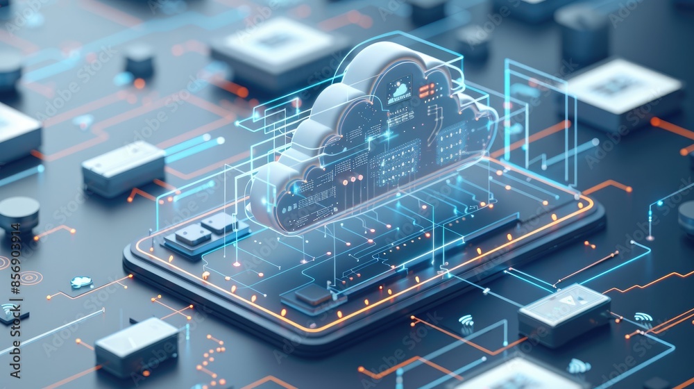 The building blocks of the cloud A layered diagram depicts the complex ...