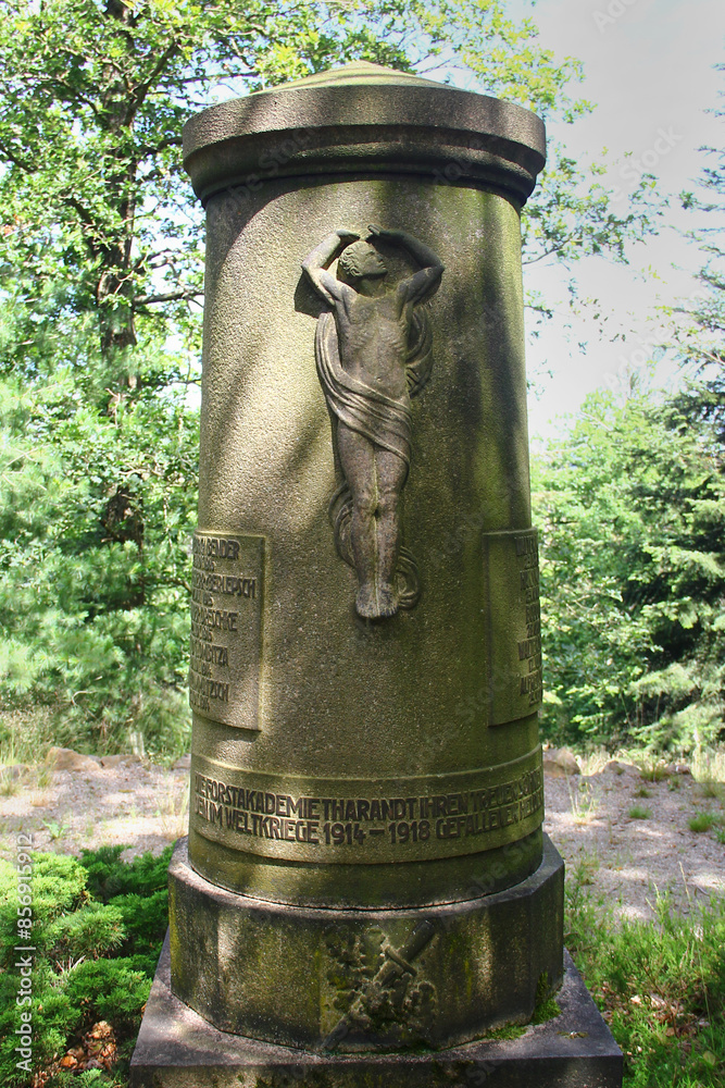 Tharandt, Germany - June 16, 2024: Monument to Max Robert Pressler, a ...