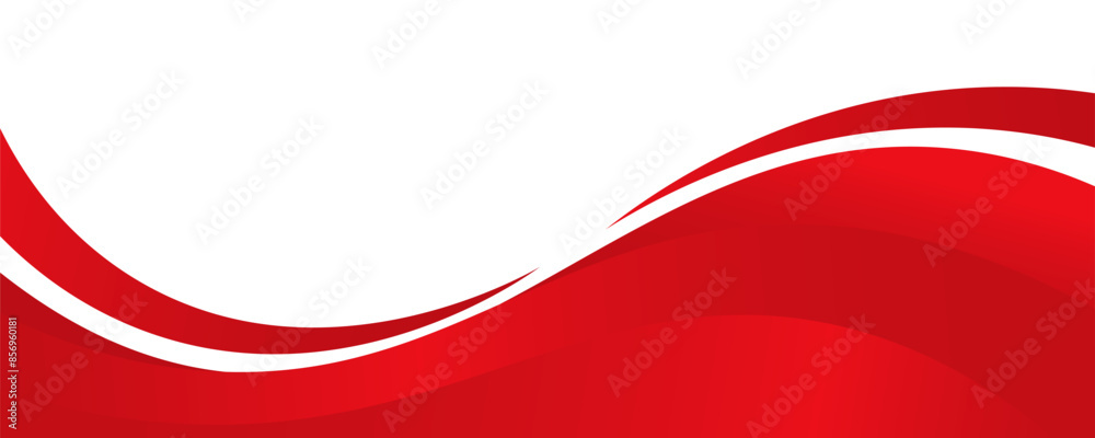 Vector red line background curve element with white space for text and message design ...