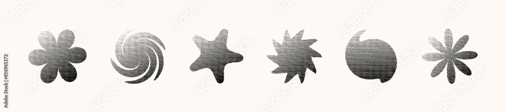 Bitmap set of retro vector symbols Y2K aesthetic design elements for ...