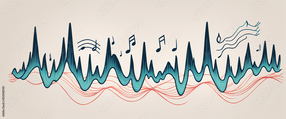 Line wave music sound one noise audio frequency icon signal podcast ...
