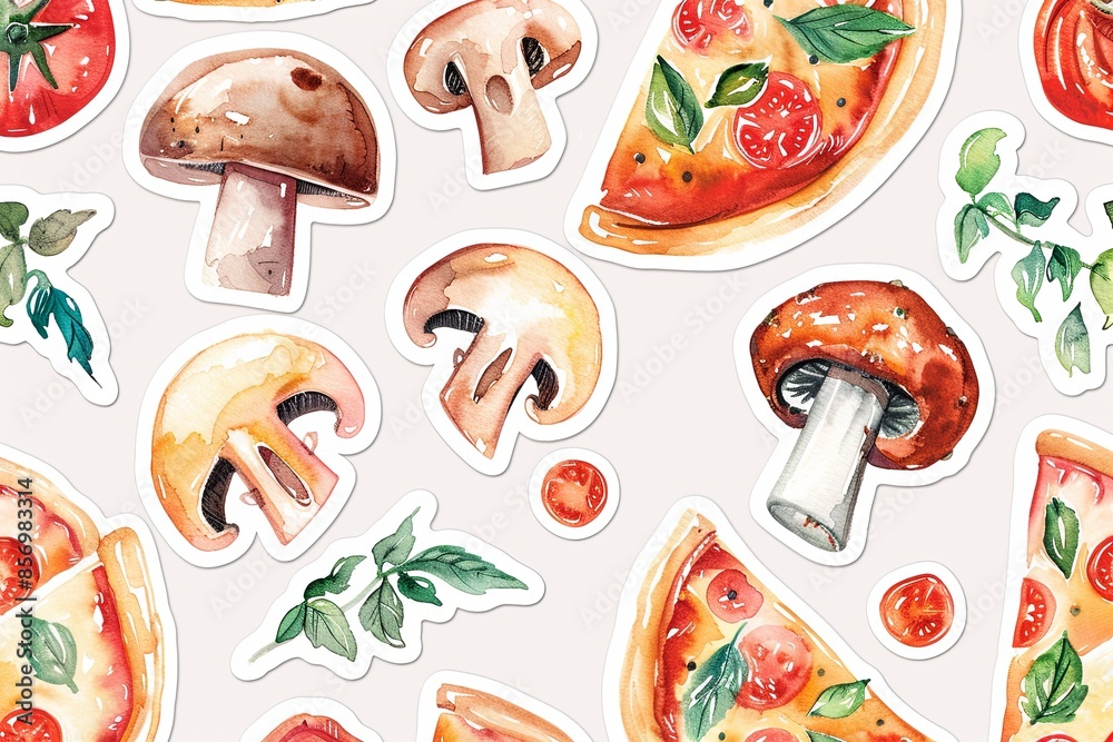 Pizza Party Sticker Set: A fun and colorful sticker collection ...