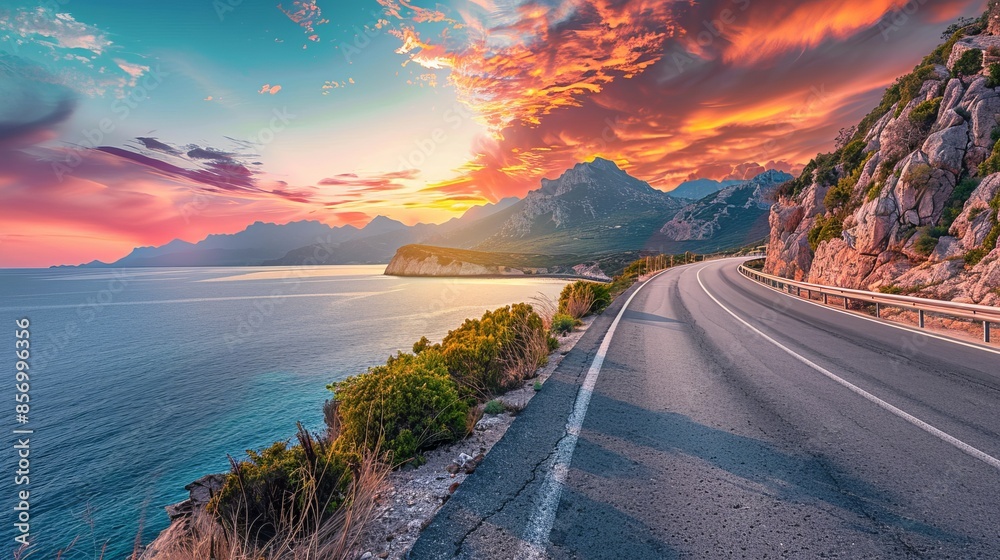 Natural Scenery: Lush greenery and occasional palm trees line parts of ...