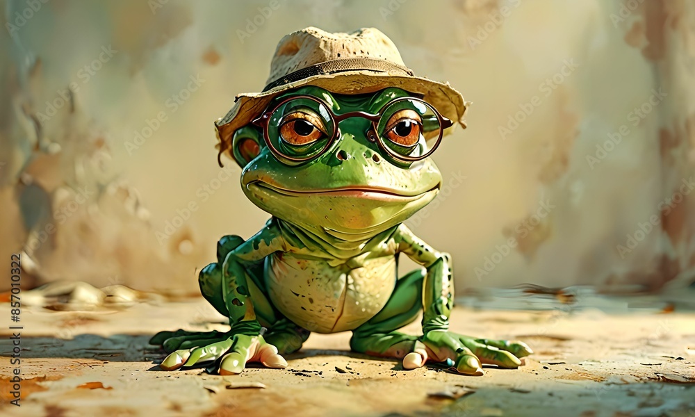 wallpaper representing a caricature of a ridiculous frog portrait with ...
