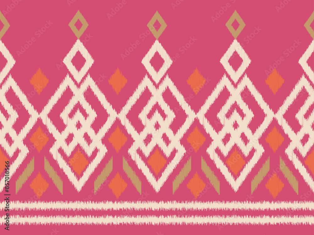 Geometric ethnic ikat pattern traditional Design for background, carpet ...