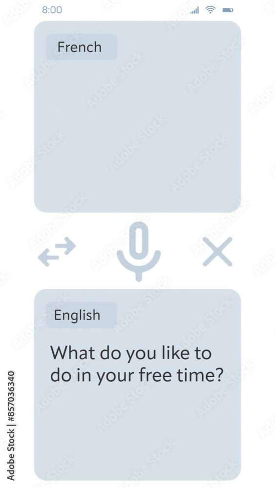 Mockup Concept: Mobile App Interface for Real-time Translation, example ...