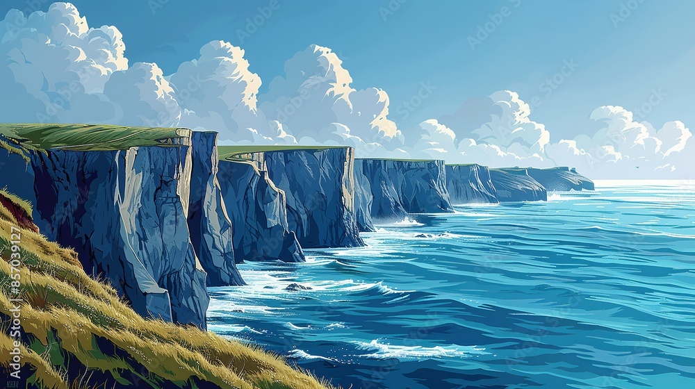 Dramatic coastlines sculpted by the relentless power of the ocean ...