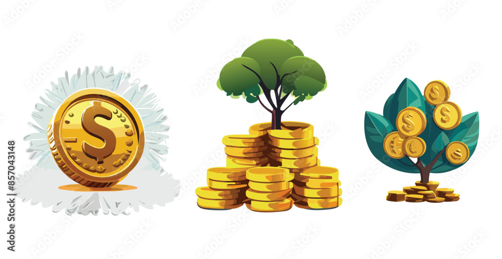 Coins on the tree. Business investment ideas coin tree planting and ...