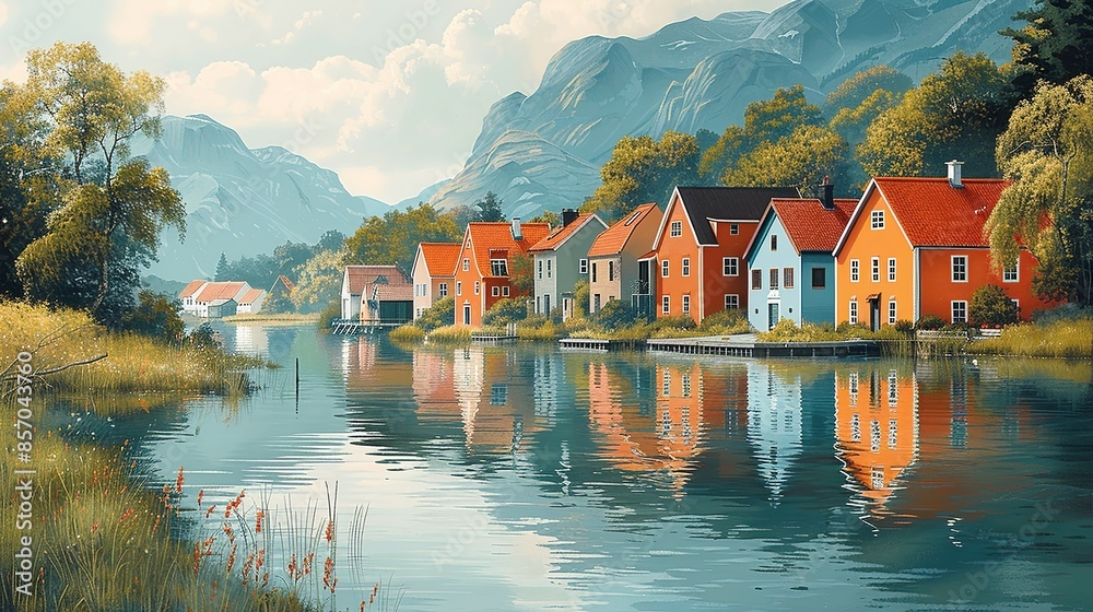 Charming riverside towns nestled along the banks of meandering ...