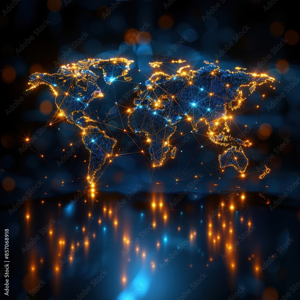 growth in digital mapping technology, visualizing communication points ...