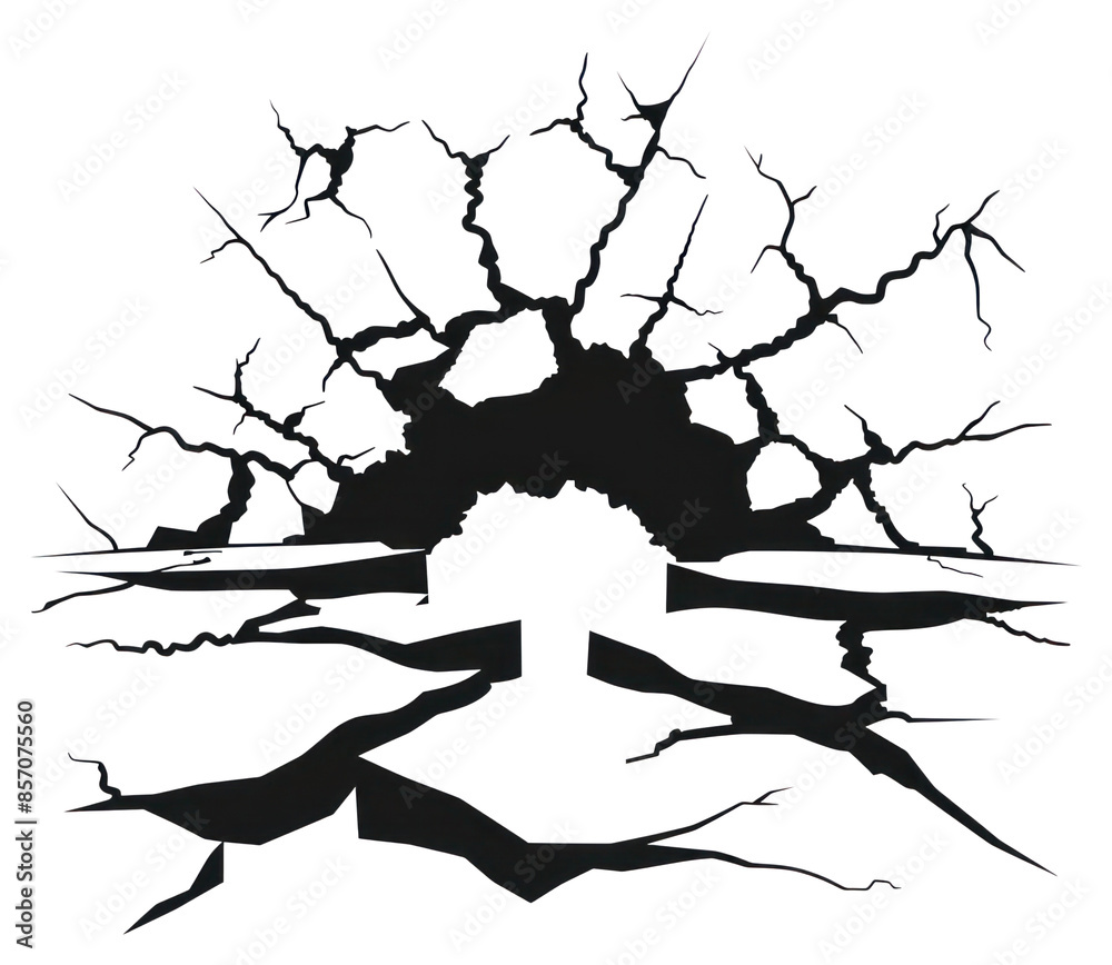 PNG Earthquake silhouette stencil animal. Stock Illustration | Adobe Stock